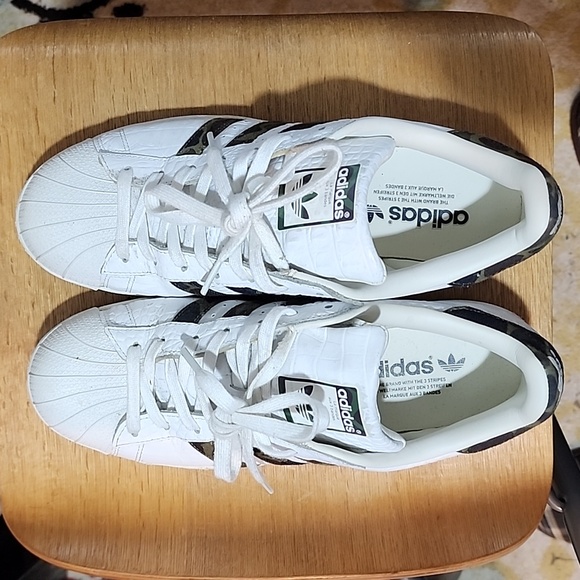 adidas | Shoes | Adidas 9 And 2 White Shell Top Camouflage Stripes ...